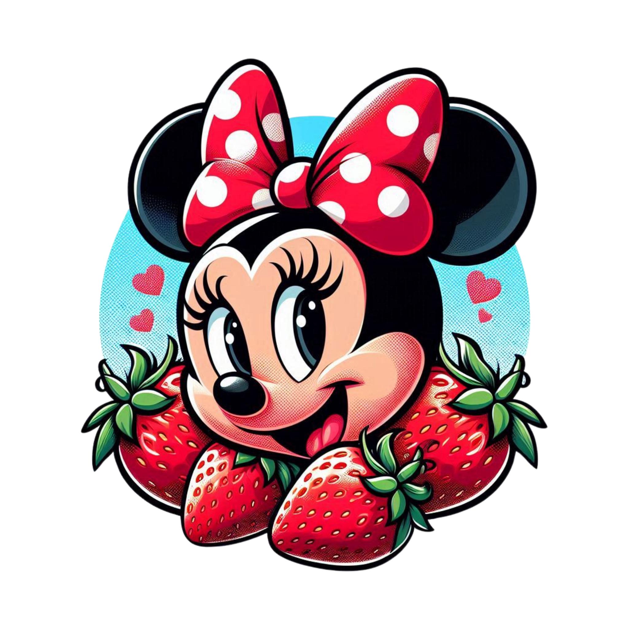 Diseño de fresa de Minnie Mouse, imágenes prediseñadas PNG de Minnie ...