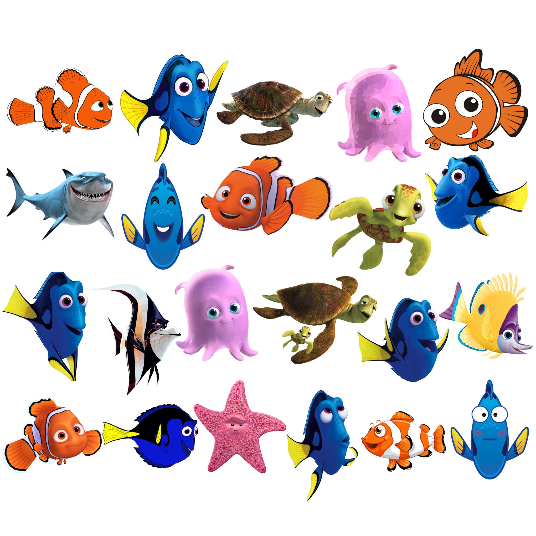 Finding Nemo Png Bundle, Clipart, Finding Dory Png Bundle, Bruce ...