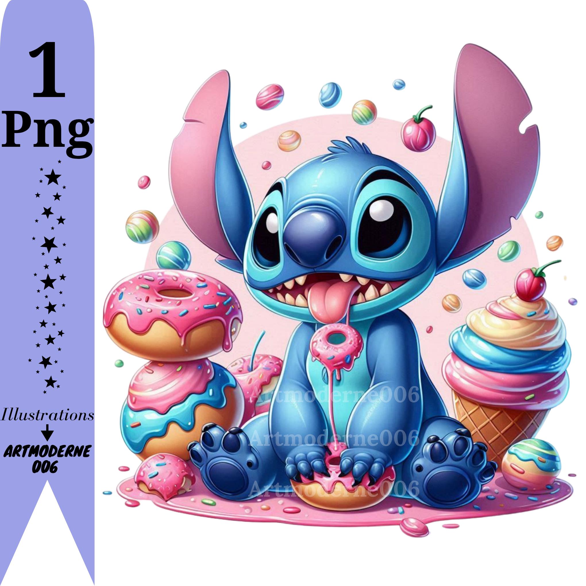 Stitch Png Clipart, Stitch Donut Design, Stitch Ice Cream, Lilo and ...