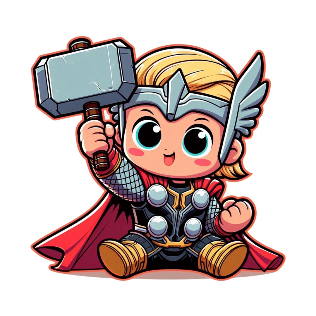Thor Png Clipart, Cute Thor Image, Super Hero, Little Thor, Instant ...