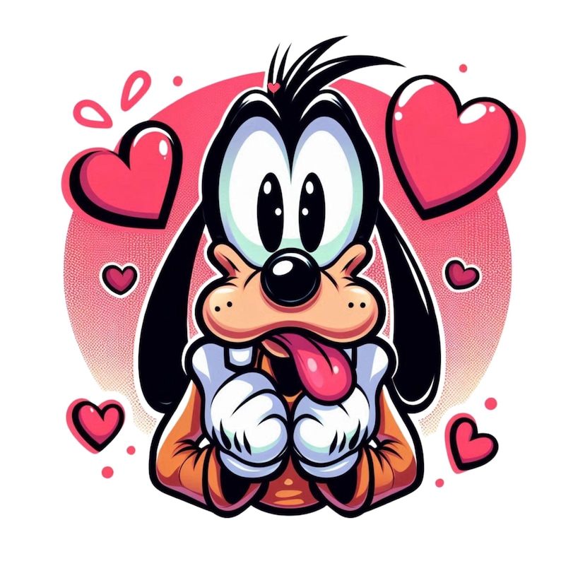 Goofy Love Design, Goofy Png Clipart, Mickey Mouse Friends, Mickey ...