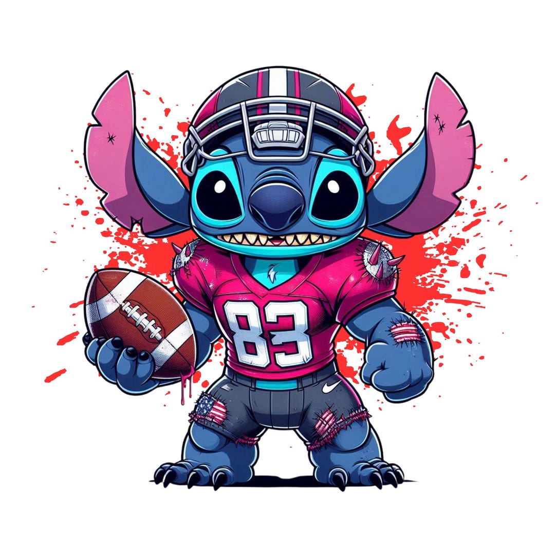 Stitch Football Player, Stitch Png Clipart, Stitch American Football ...