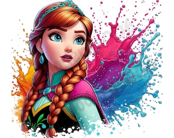 Frozen Anna Watercolour Background, Anna Png Clipart, Princess Anna Png ...