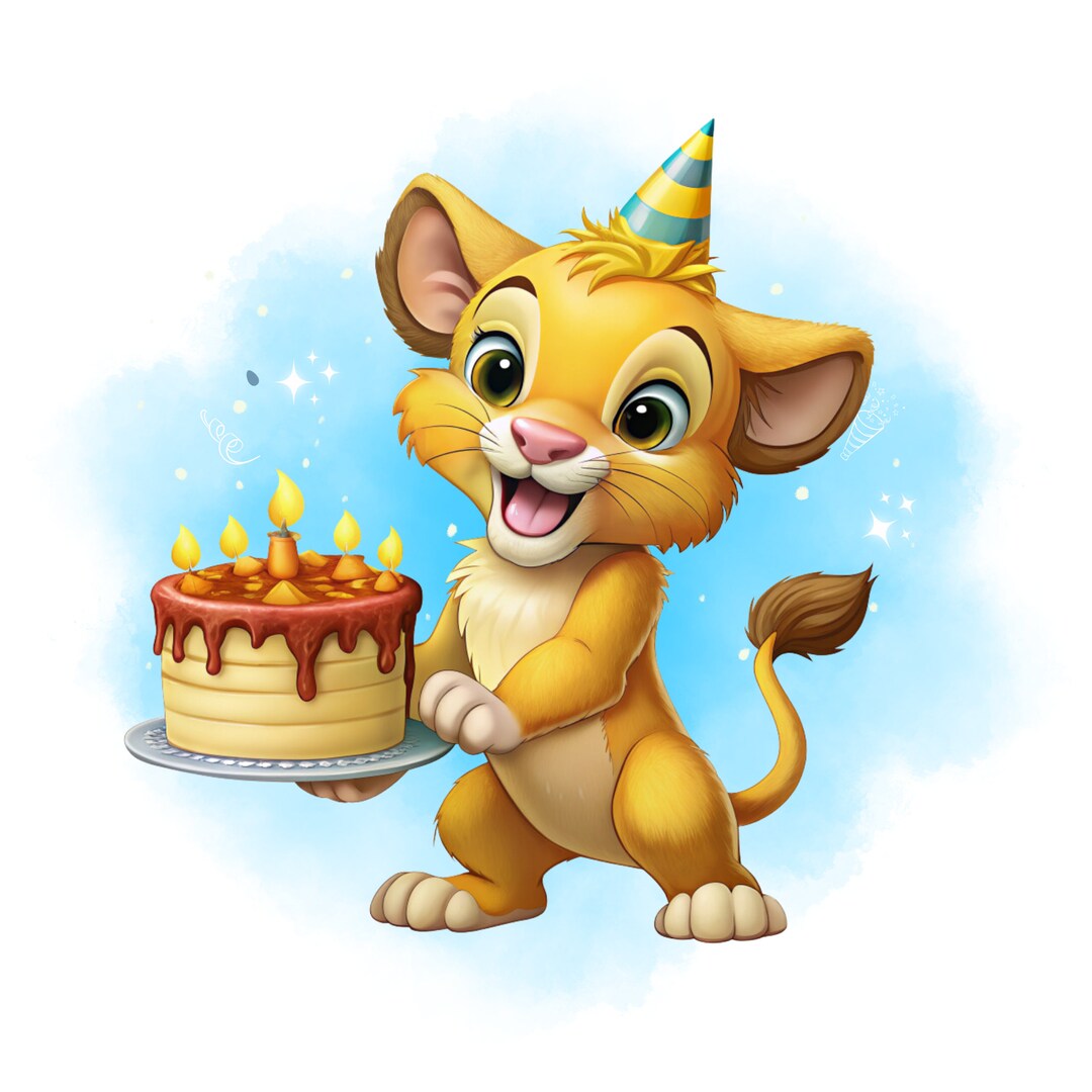 Simba Png Clipart, Cute Simba Birthday, the Lion King, Instant Download ...