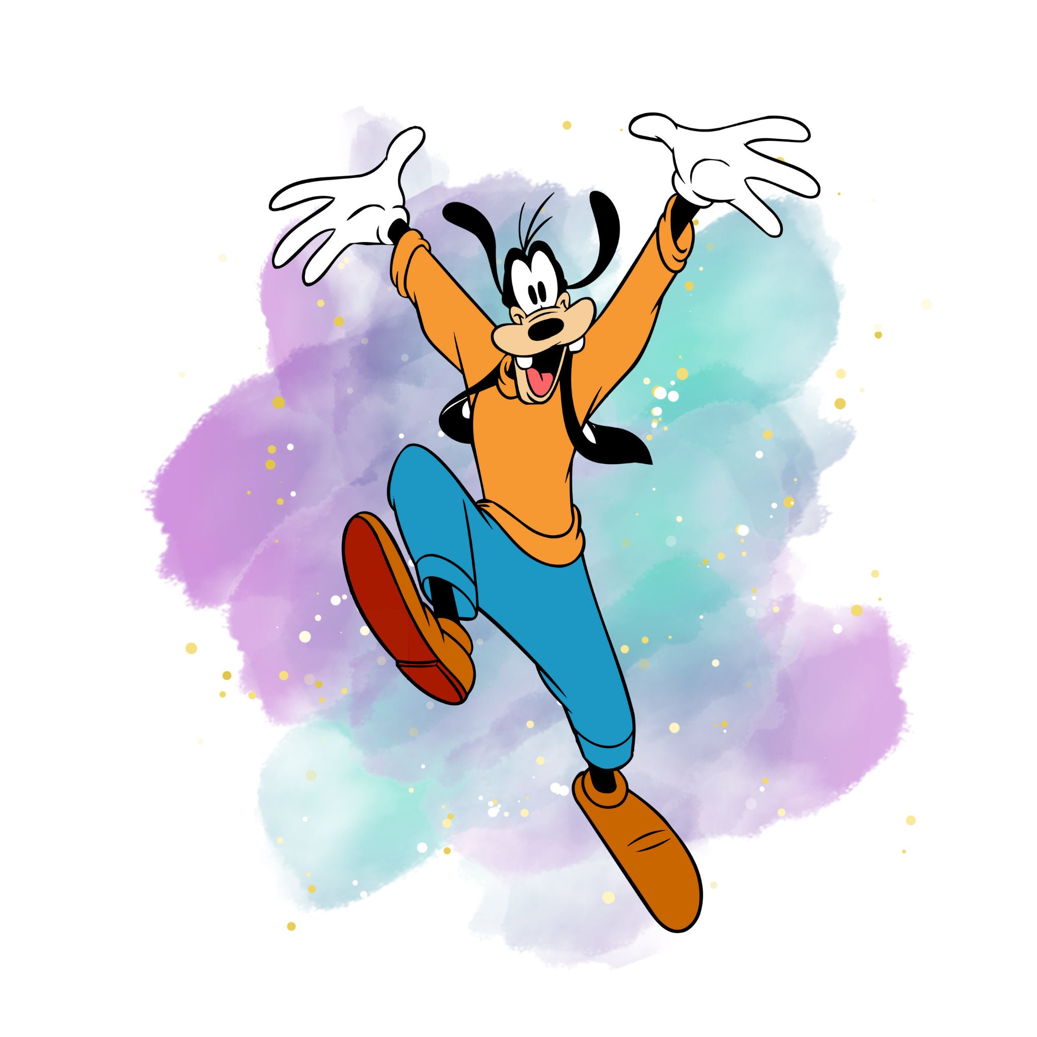 Goofy Watercolour Background,goofy Png Clipart,mickey Mouse Friends ...