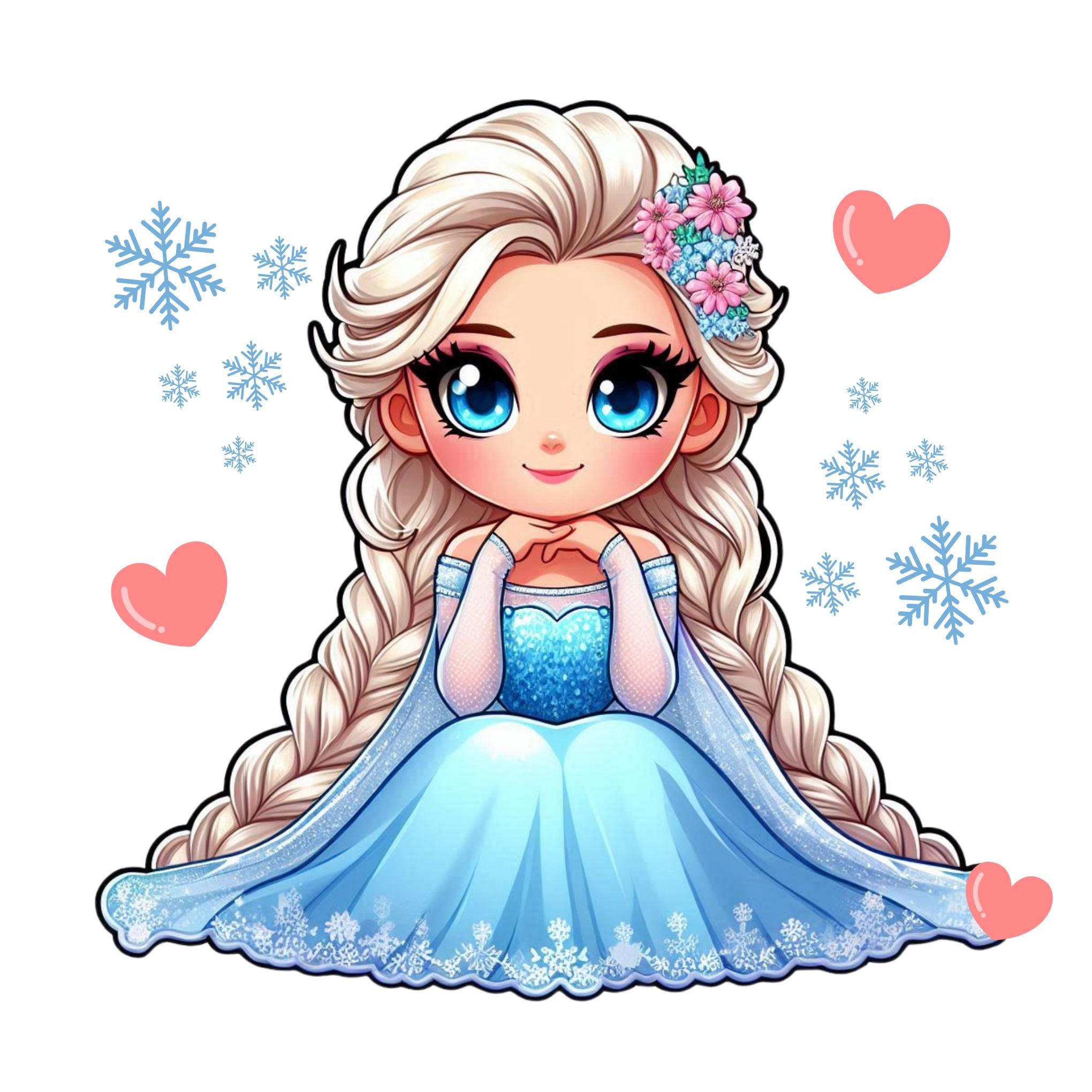 Princess Elsa Png Clipart, Princess Elsa Love, Frozen Princess, - Etsy