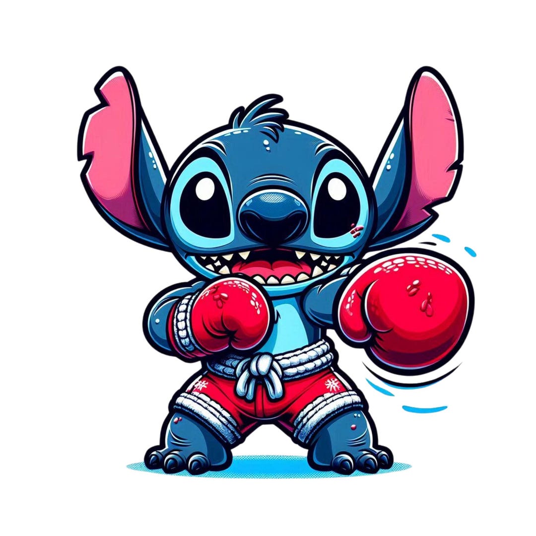 Stitch Boxer Design, Stitch Png Clipart, Stitch Boxing, Lilo and Stitch ...