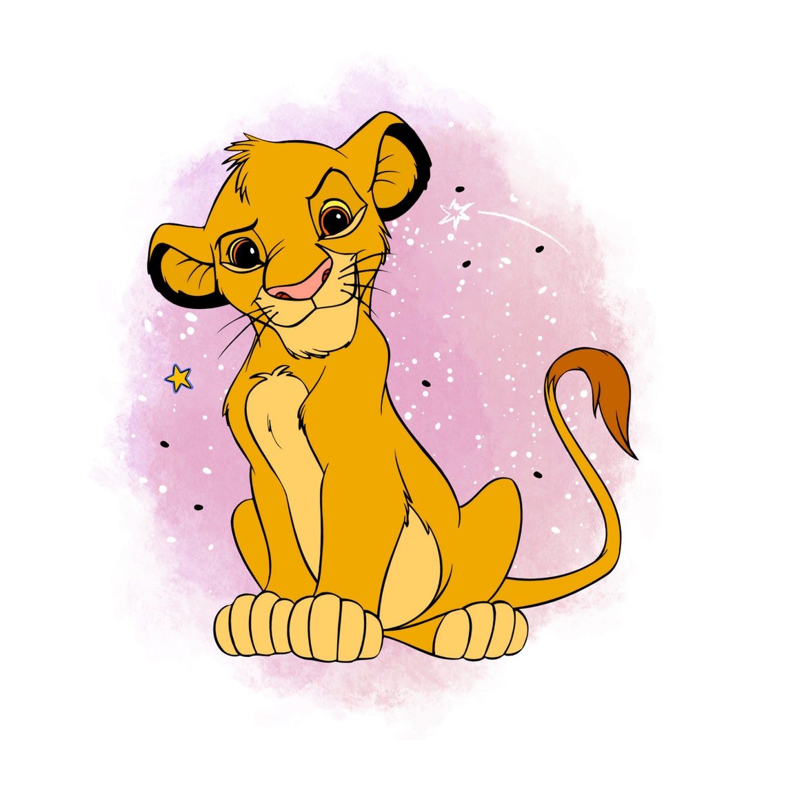 Lion King Simba Watercolor Design, Simba Png Clipart, Simba Png ...