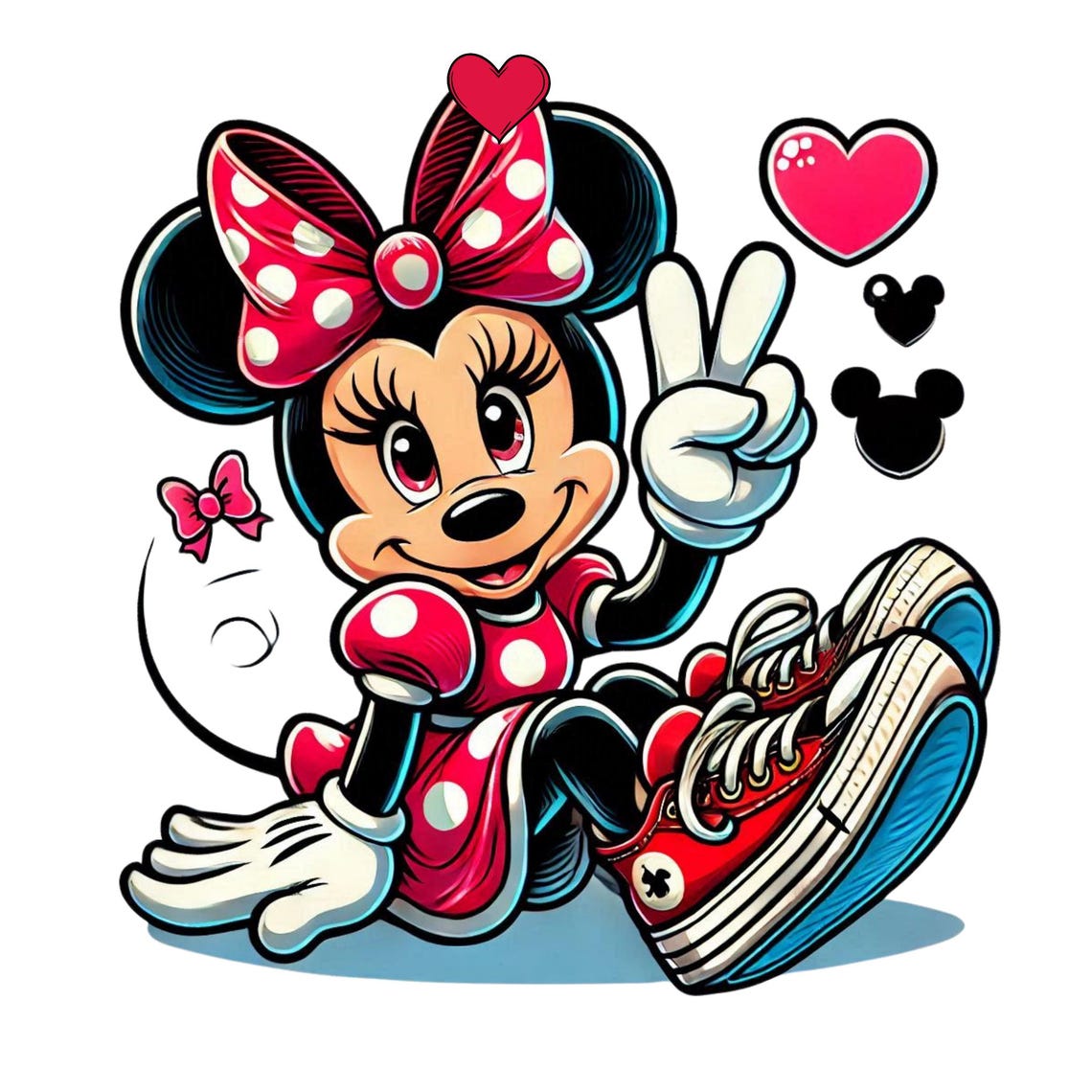 Minnie Mouse Cute Image, Minnie Mouse Png Clipart, Minnie Mouse Peace ...