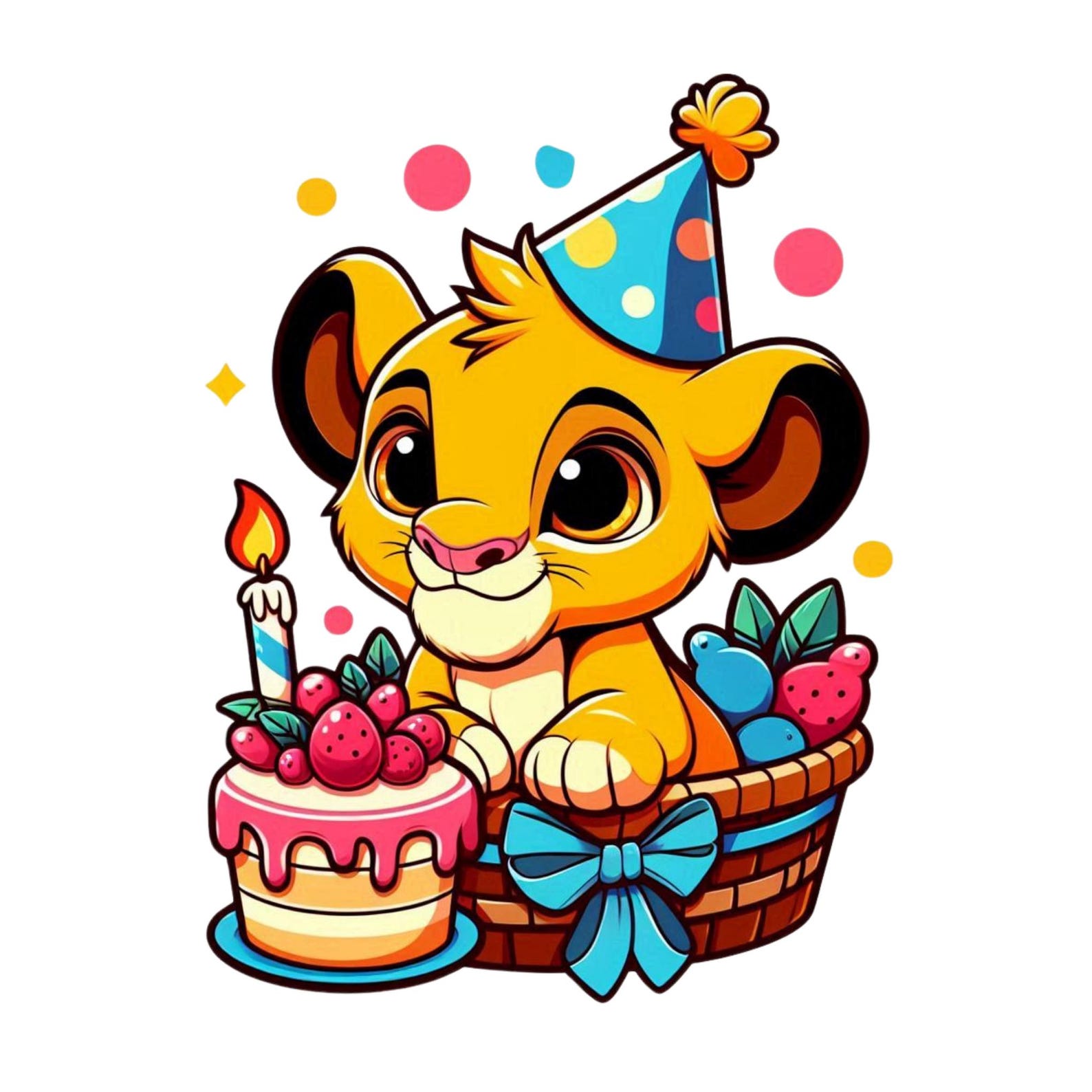 Simba Birthday Design, Cute Simba Png Clipart, Baby Simba Png, the Lion ...