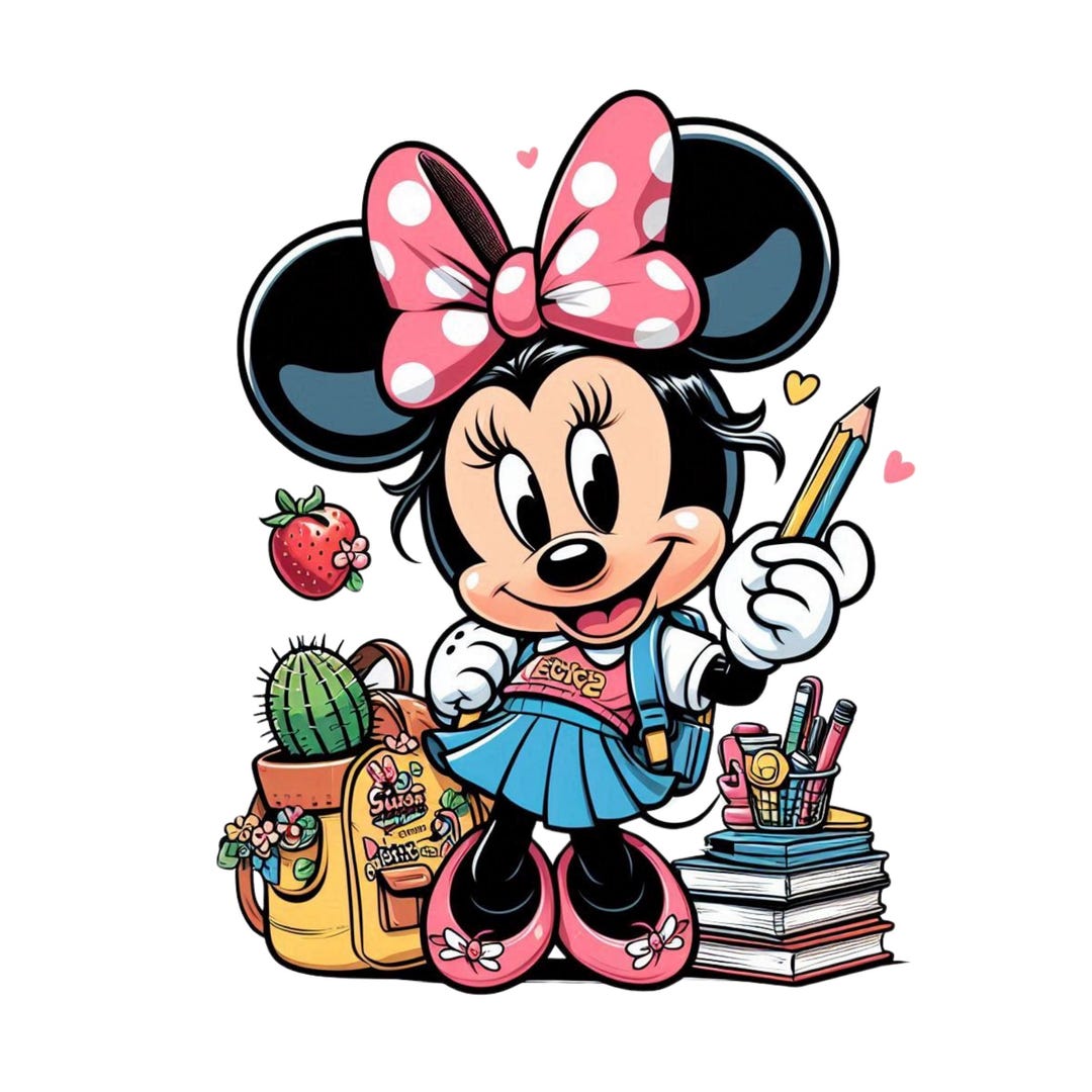 Minnie Mouse Student Design, Minnie Mouse Png Clipart, Cute Minnie ...