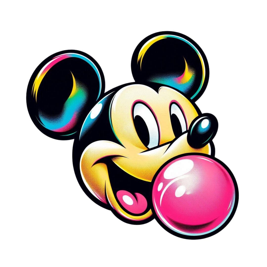 Mickey Mouse Bubblegum, Mickey Mouse Png Clipart, Mickey Head, Instant ...