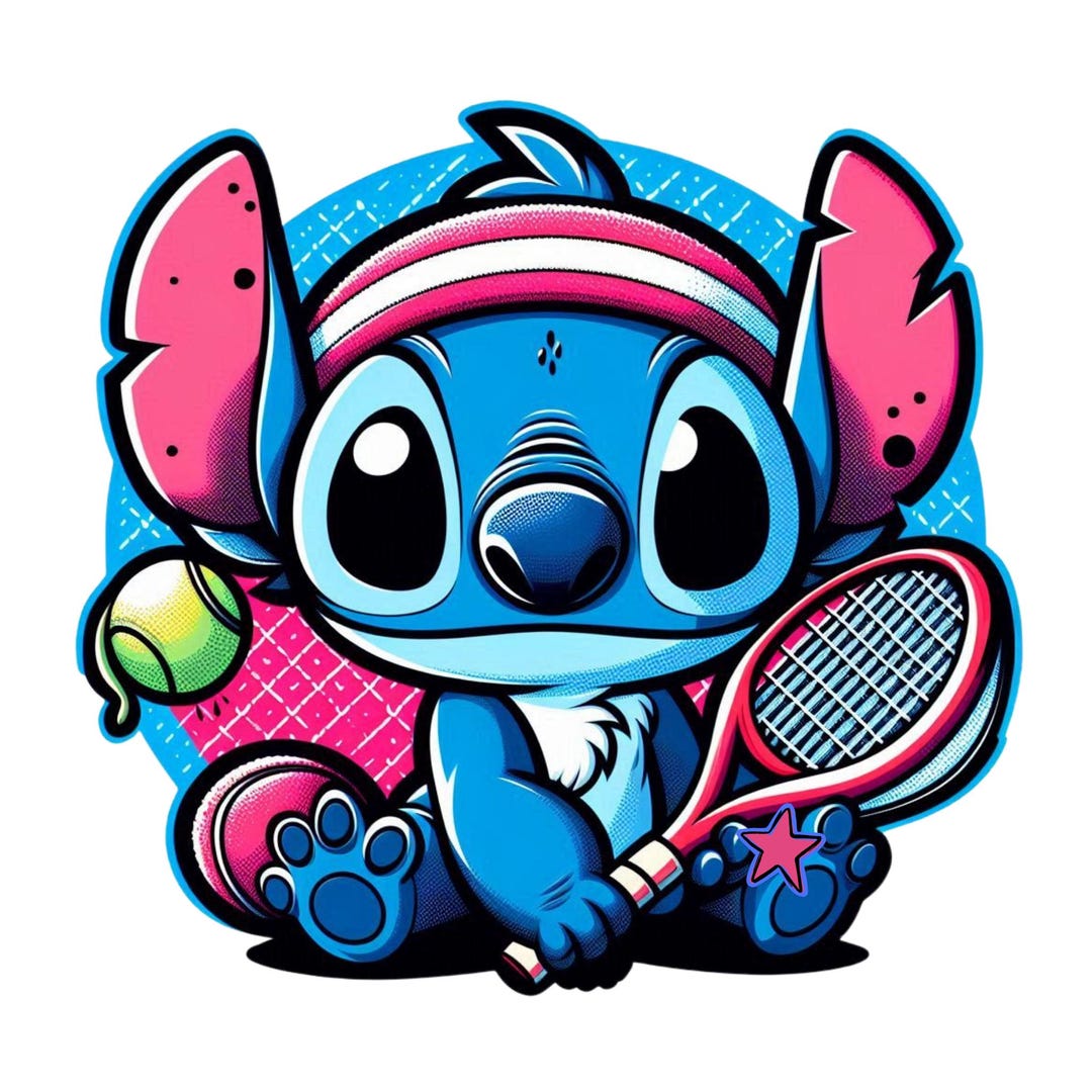 Stitch Playing Tennis, Stitch Png Clipart, Cute Stitch Image, Lilo and ...