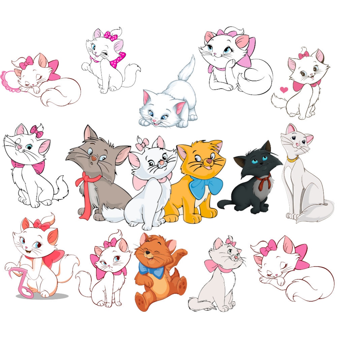 Aristocats Png Bundle, Aristocats Png Clipart Set, Aristocats ...