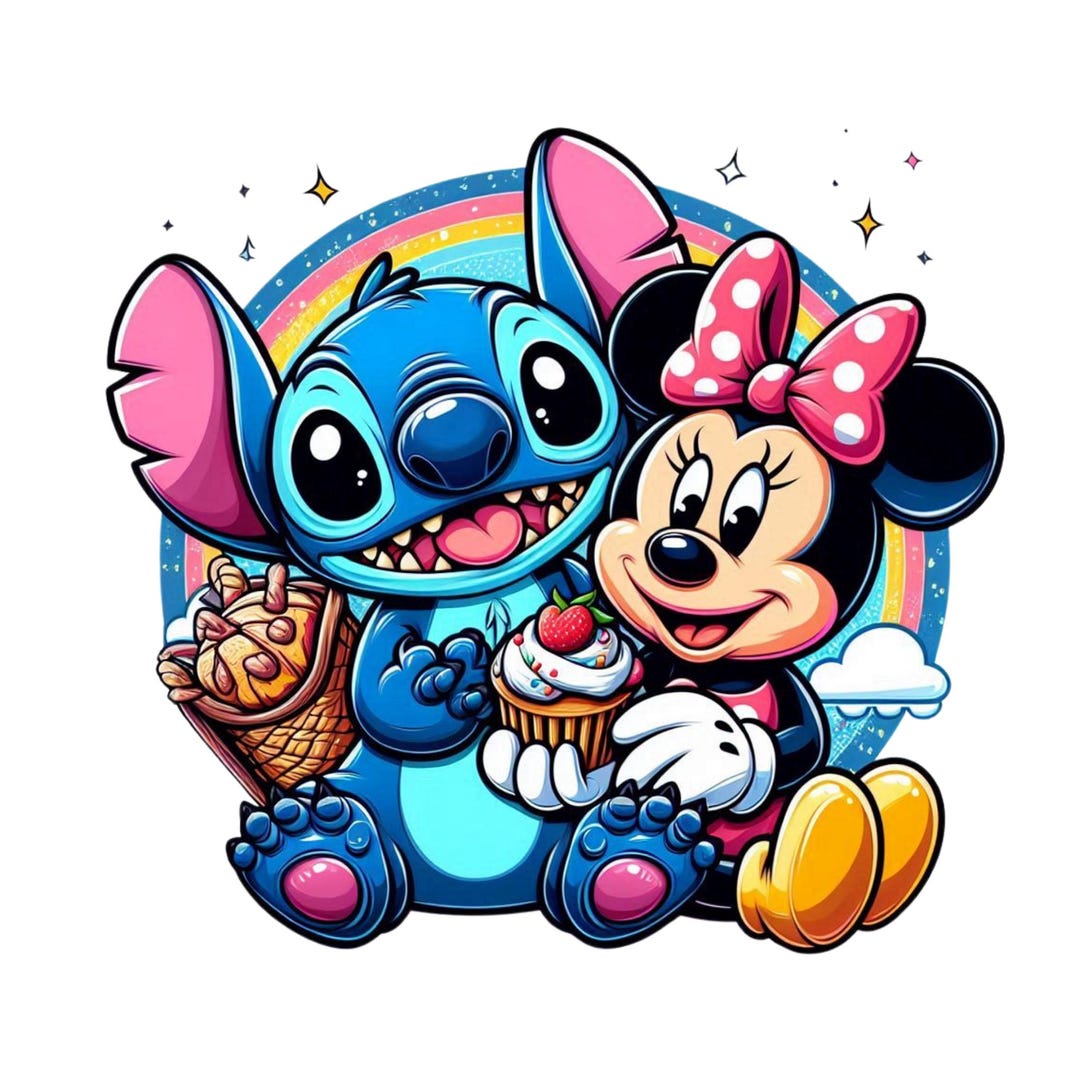 Minnie Mouse and Stitch Png Clipart, Stitch Png, Minnie Mouse Png, Cute ...