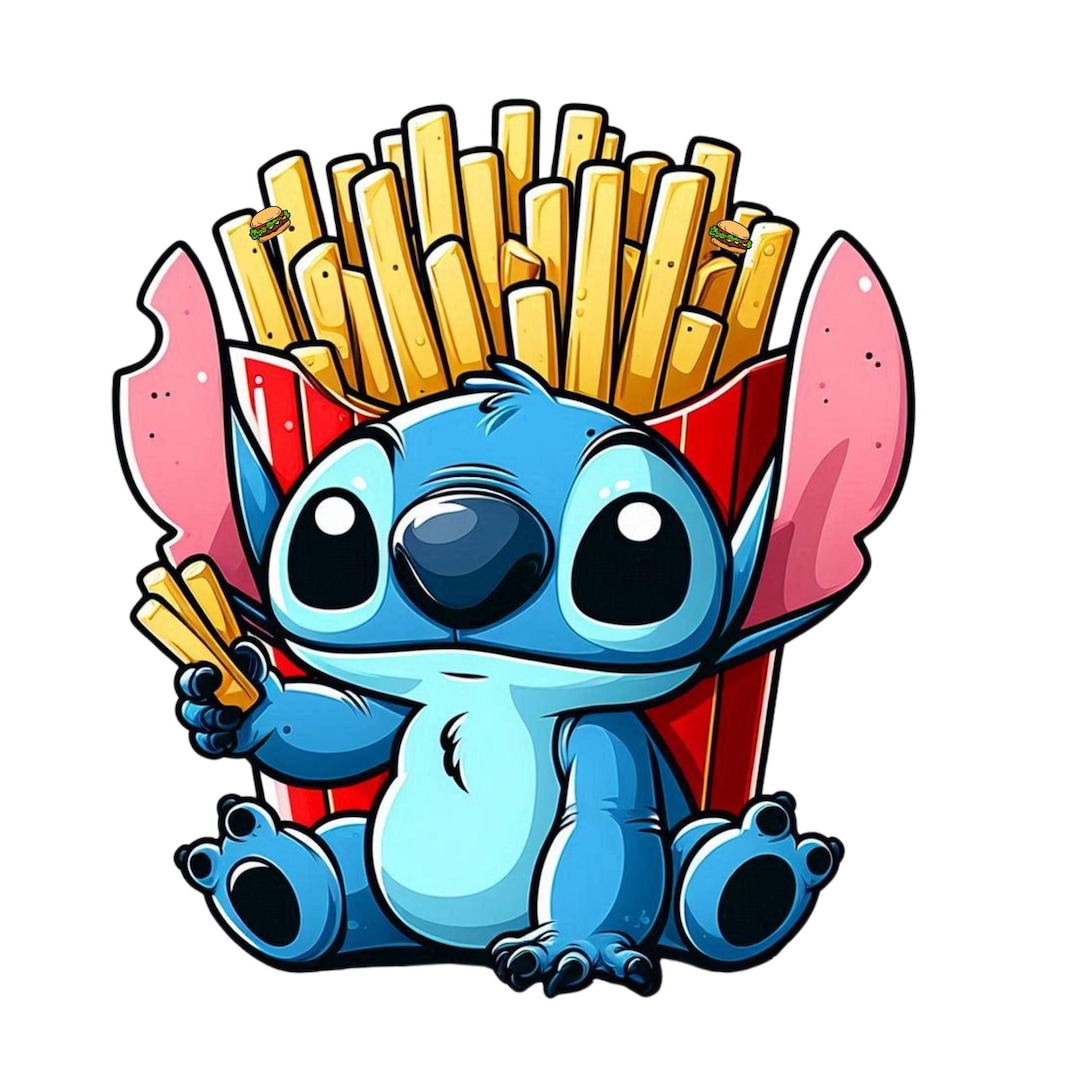 Stitch French Fries, Stitch Png Clipart, Lilo and Stitch Character ...