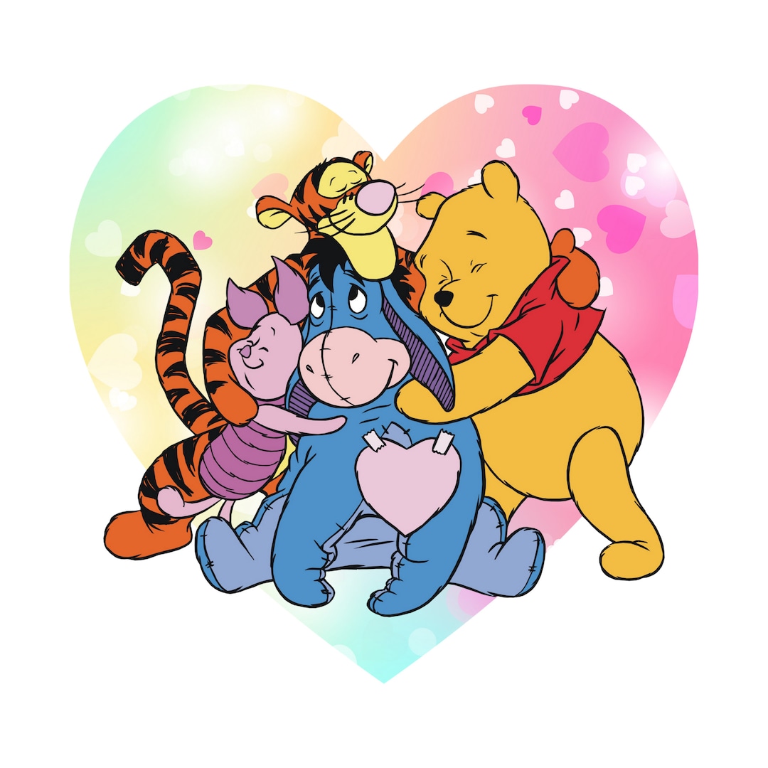 Winnie the Pooh Png Clipart, Winnie the Pooh Heart Design, Winnie the ...