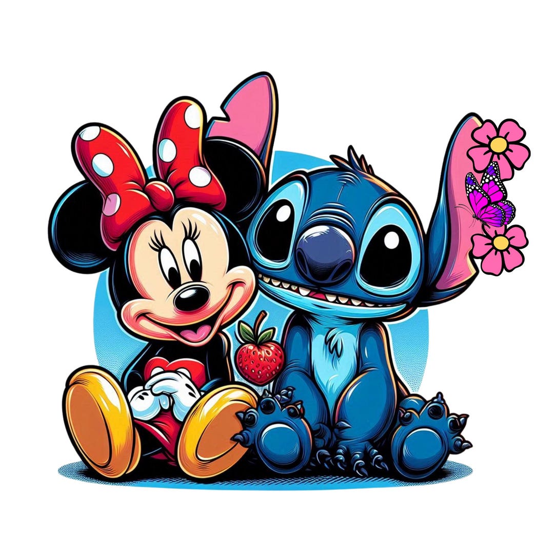 Minnie Mouse and Stitch Png Clipart, Stitch Png, Minnie Mouse Png, Cute ...