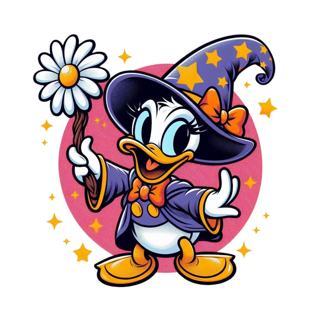 Daisy Duck Wizard Design, Daisy Duck Png Clipart, Magic Daisy, Mickey ...