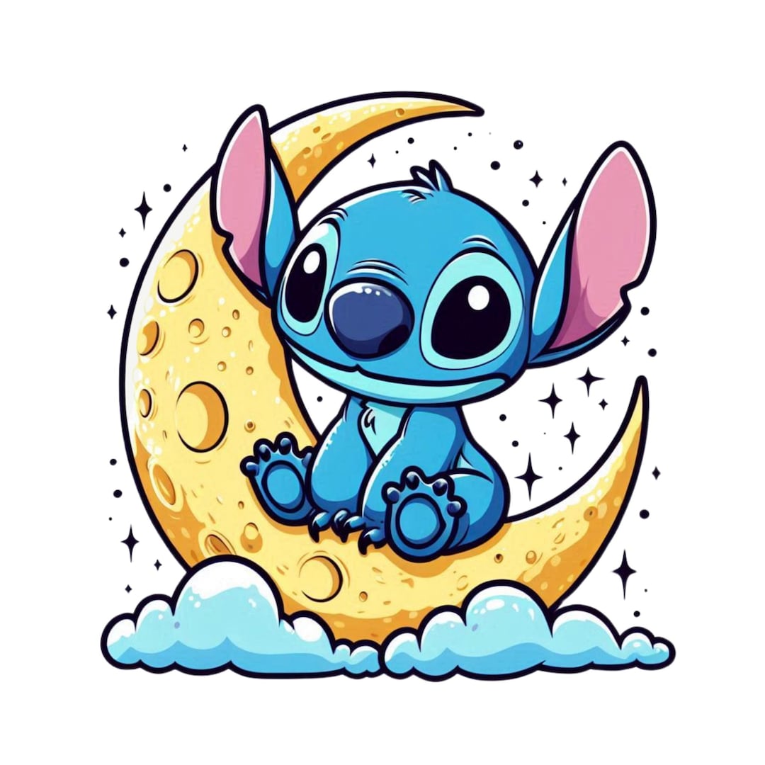 Stitch on the Moon, Stitch Png Clipart, Lilo and Stitch Character ...