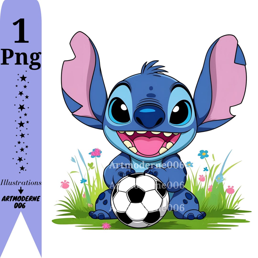 Stitch Soccer Design, Stitch Png Clipart, Stitch Football, Stitch Sport ...