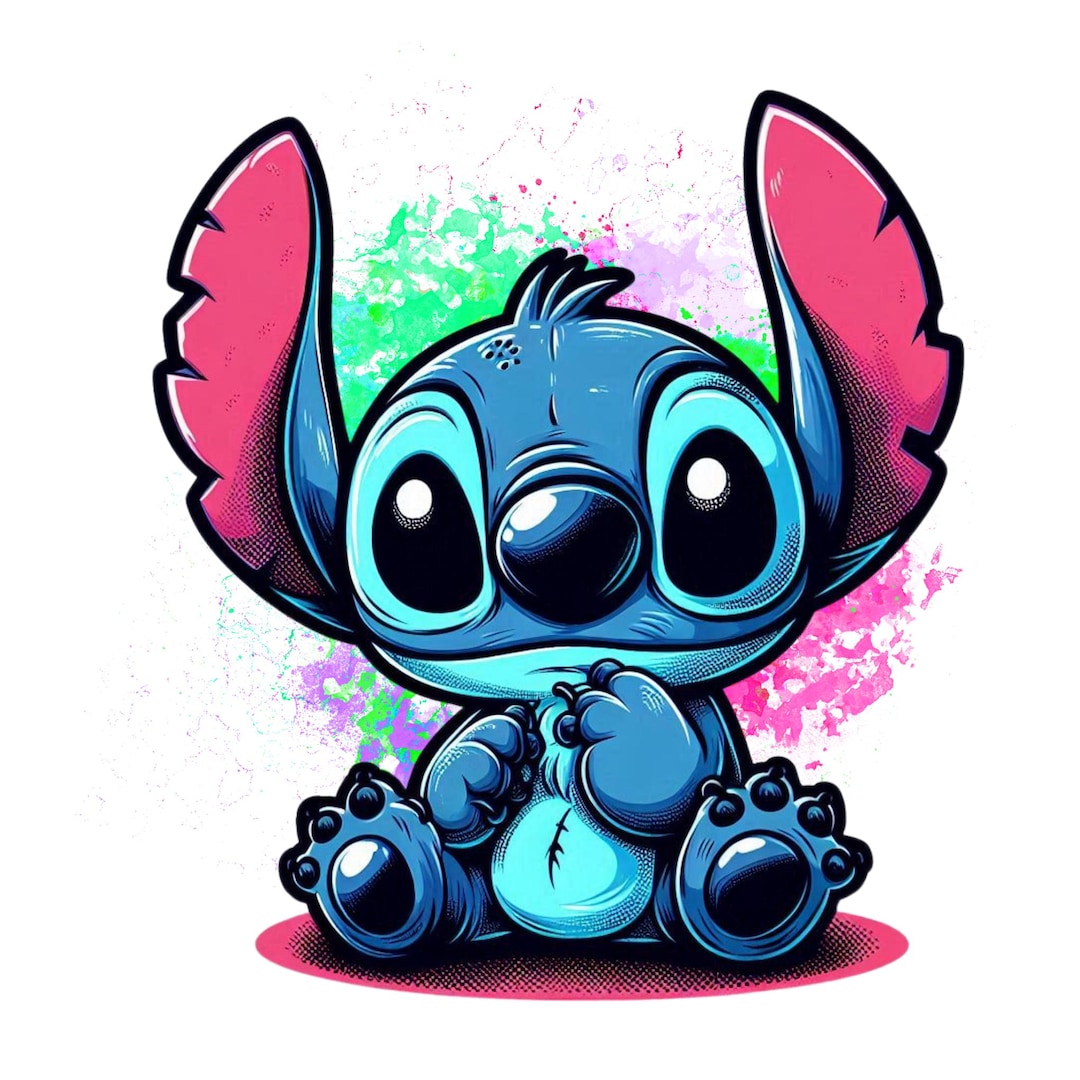 Stitch Watercolor Background, Stitch Png Clipart, Cute Stitch Image ...