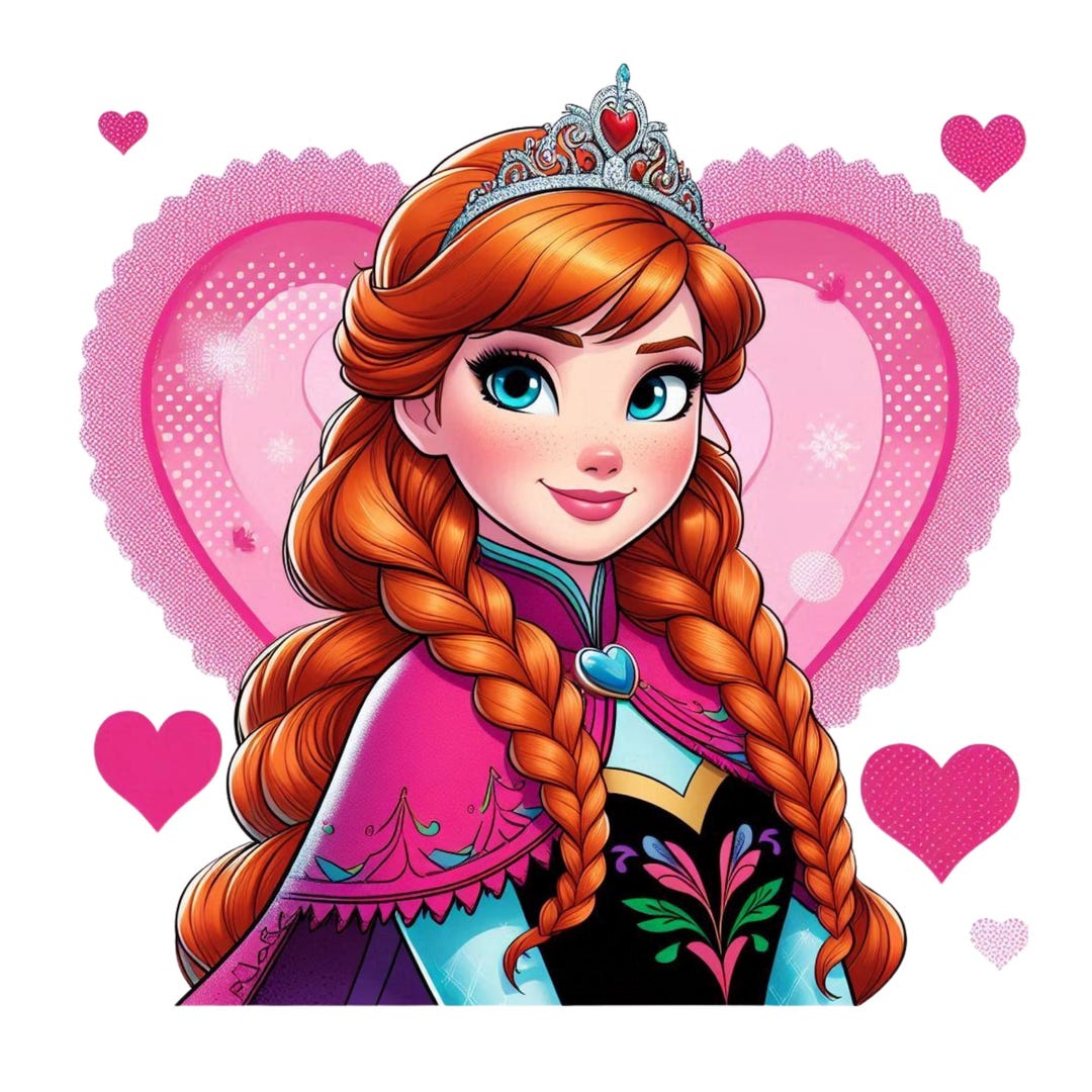 Princess Anna Png Clipart, Princess Anna Love Design, Frozen Princess ...