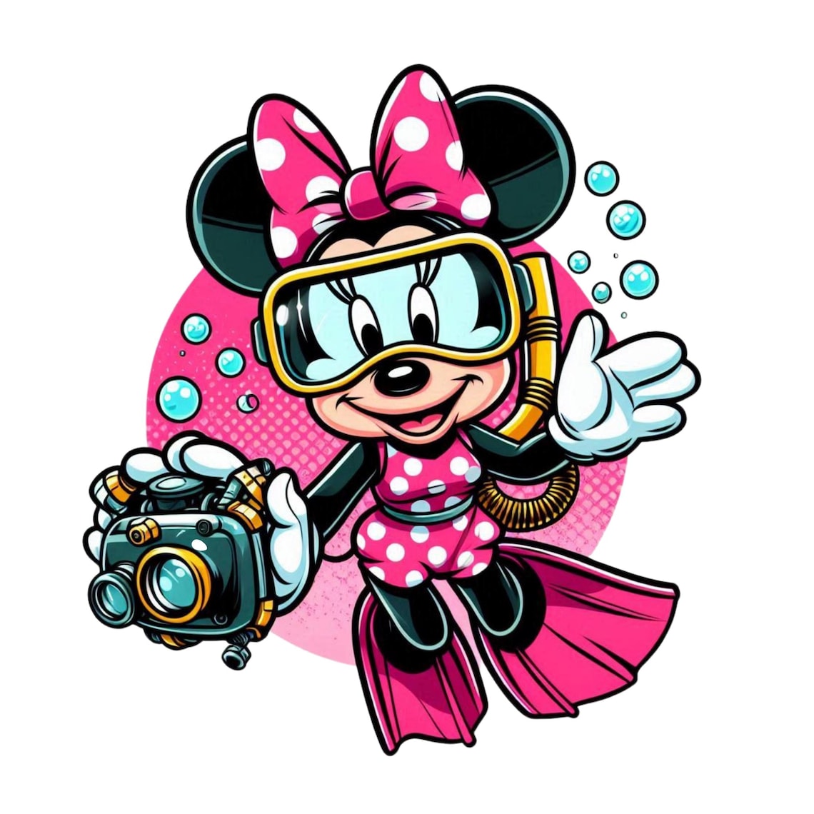 Minnie Mouse Png Clipart, Minnie Mouse Diver, Mermaid, Cute Minnie ...
