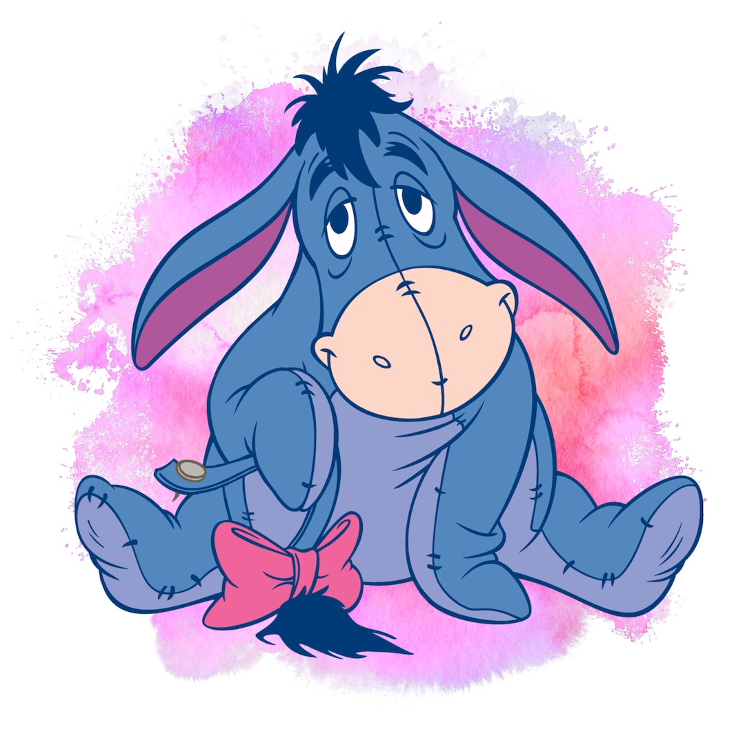 Winnie the Pooh Eeyore Watercolor Background, Eeyore Png Clipart ...