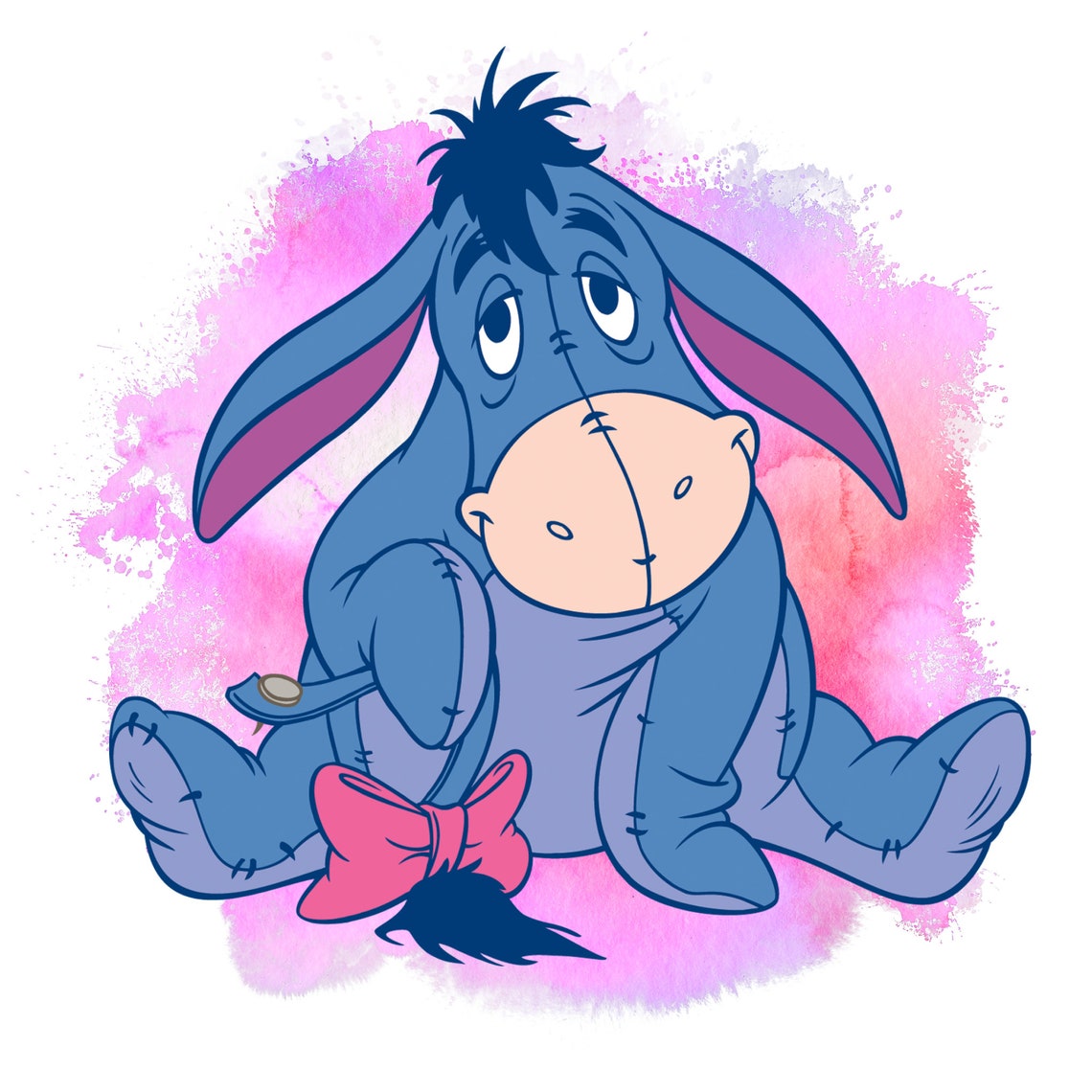 Winnie the Pooh Eeyore Watercolor Background, Eeyore Png Clipart ...