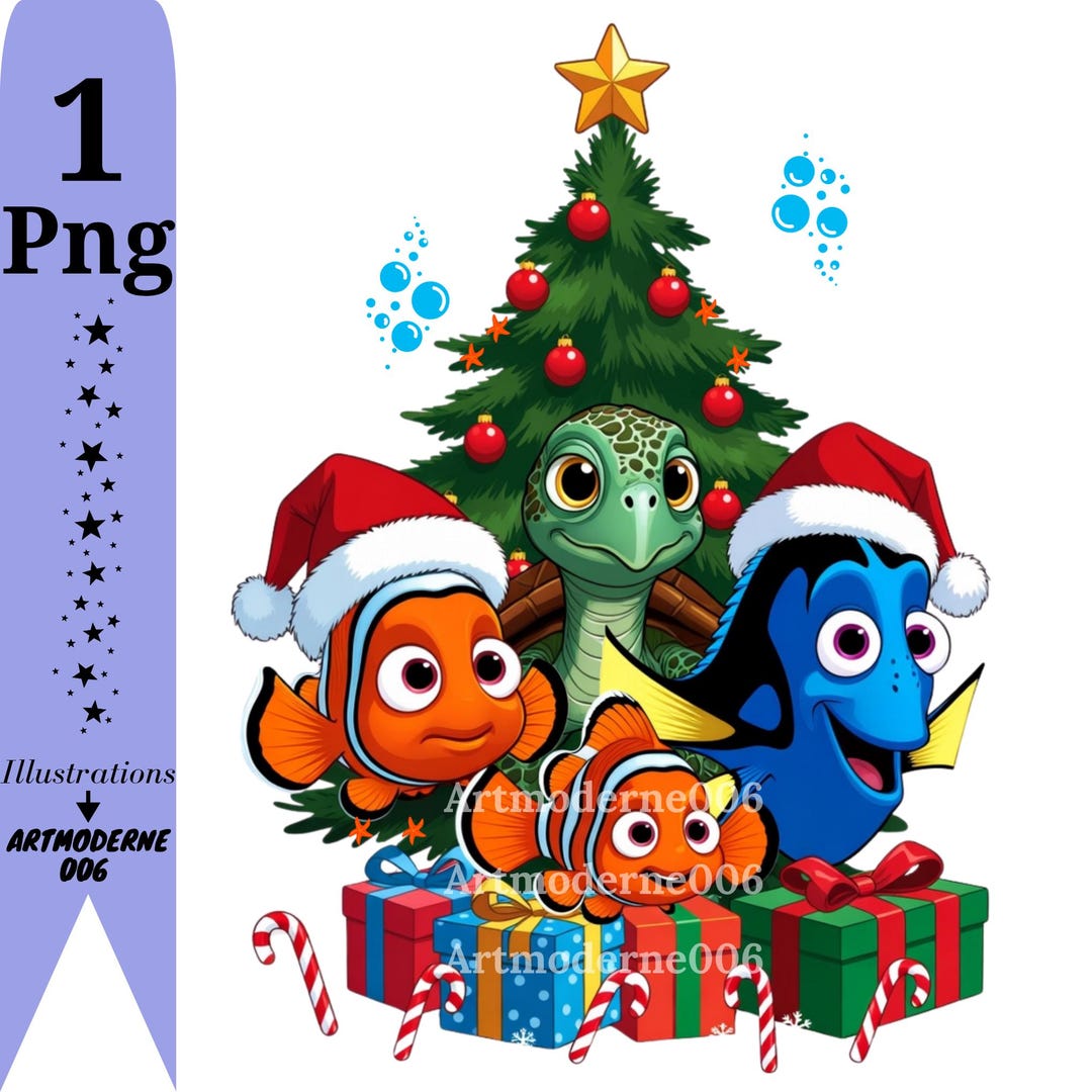 Finding Nemo and Dory Png Clipart, Nemo Christmas, Dory Christmas ...