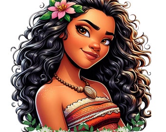 Moana Png Clipart, Moana Round Design, Princess Moana, Instant Download ...