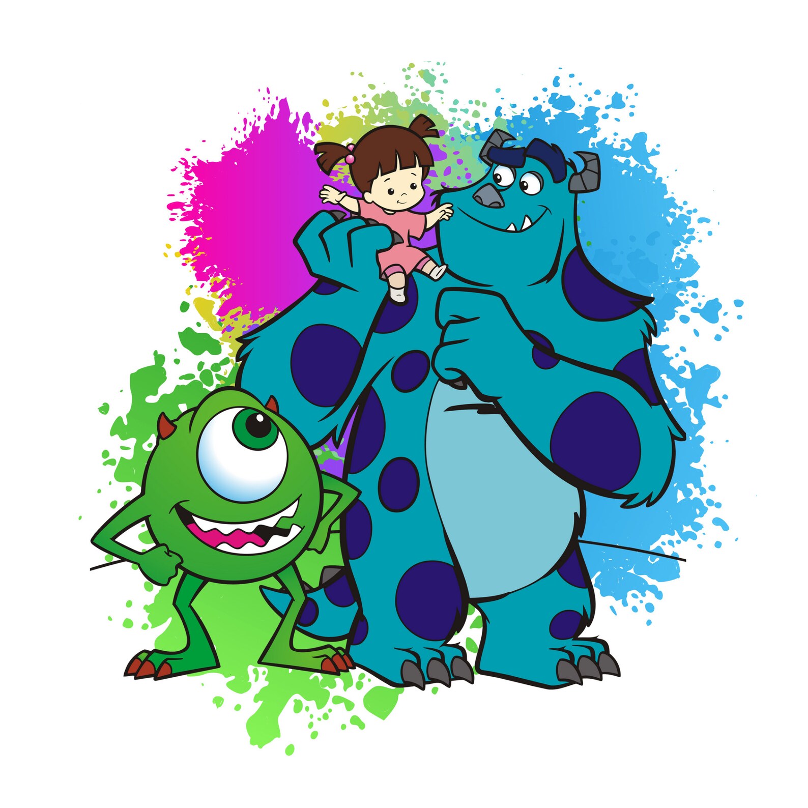 Monsters Watercolor Background, Monsters Inc Png Clipart, James P ...