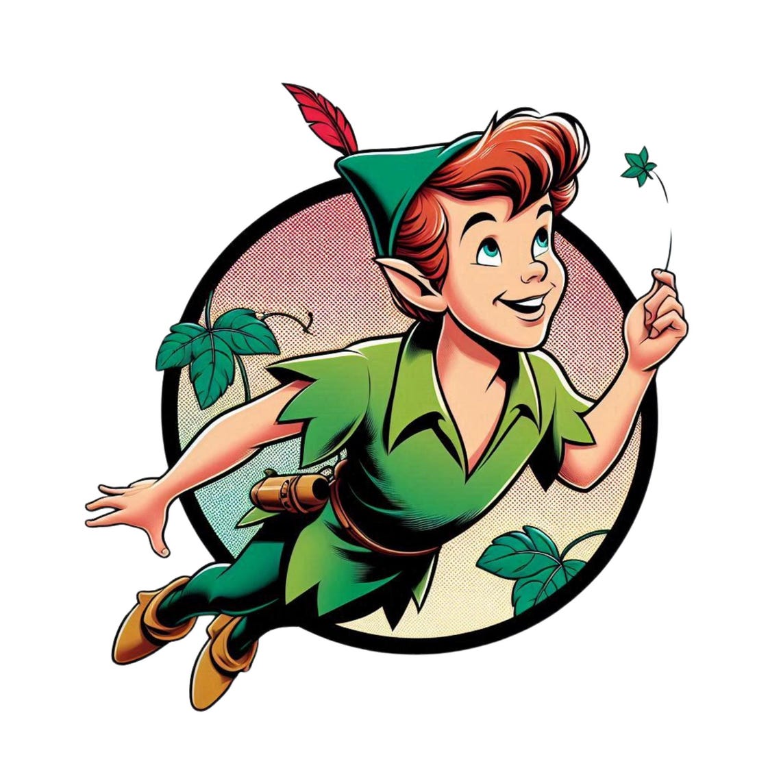 Peter Pan Png Clipart, Peter Pan Round Design, Transparent Background ...