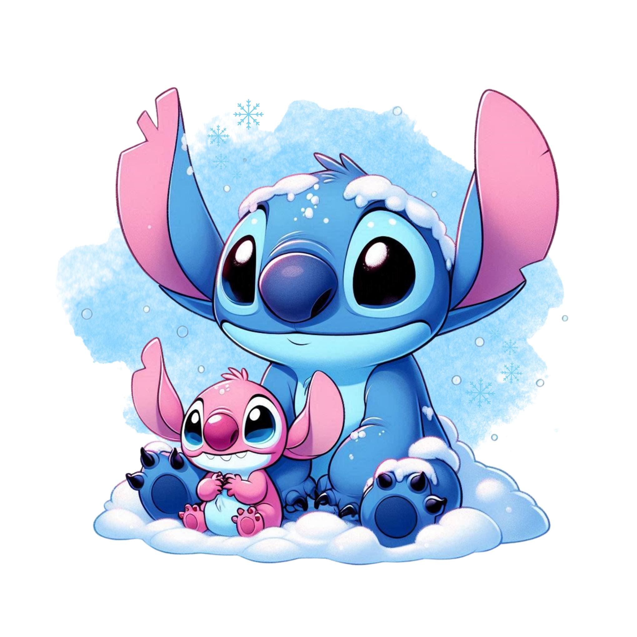 Stitch and Angel Png Clipart, Stitch Winter Design, Stitch Angel ...