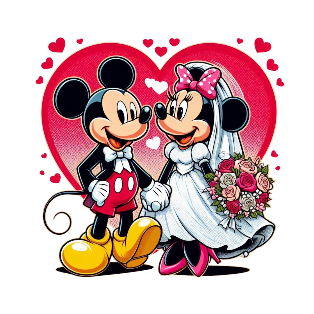 Mickey Mouse and Minnie Mouse Wedding, Mickey Mouse Png Clipart, Minnie ...