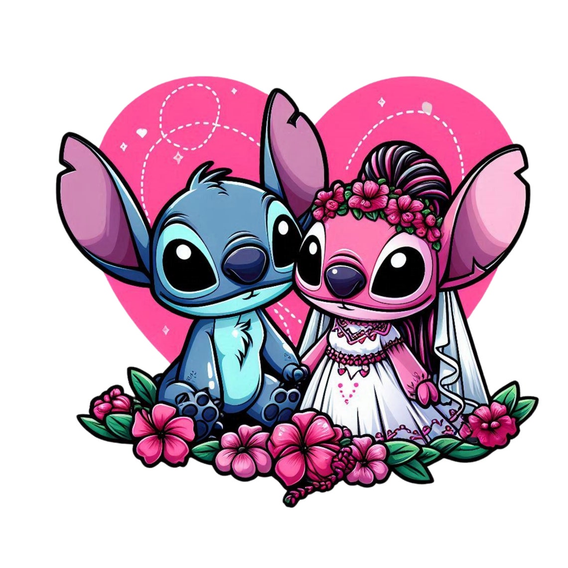 Stitch and Angel Png Clipart, Stitch Wedding, Cute Stitch Image, Lilo ...