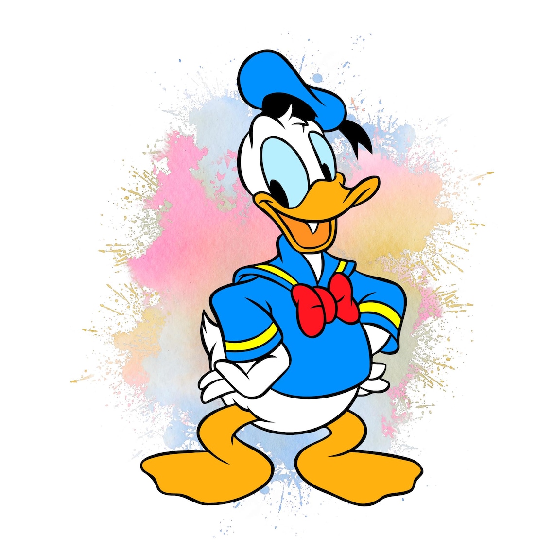 Donald Duck Splash, Donald Duck Png Clipart, Cute Duck, Mickey Mouse ...