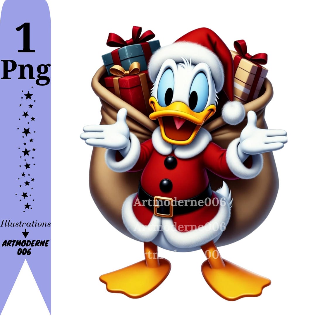 Donald Duck Christmas Design, Donald Duck Png Clipart, Mickey Mouse ...