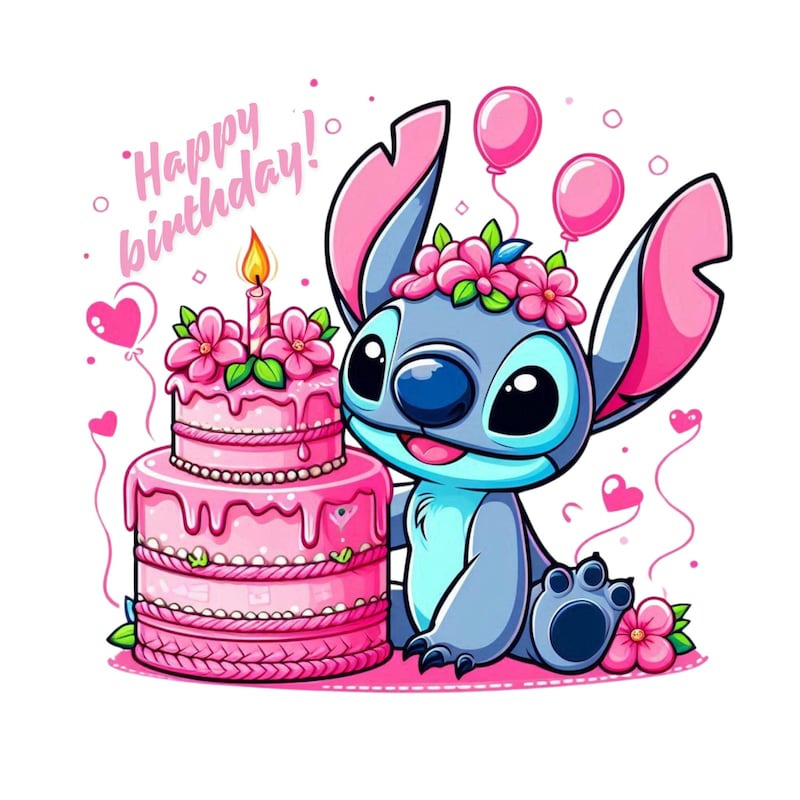 Birthday Stitch Drawing - Etsy