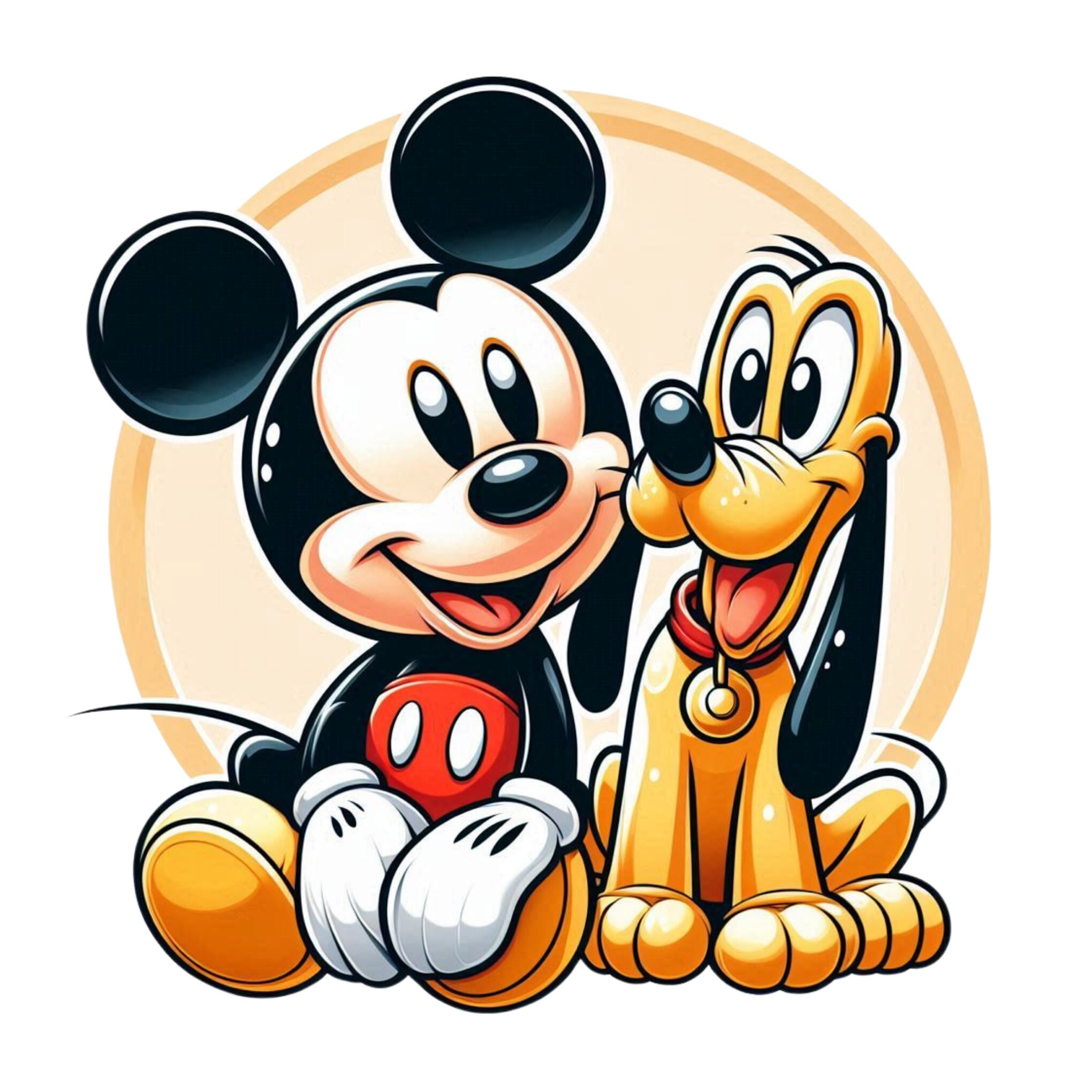 Mickey Mouse and Pluto Png Clipart, Cute Mickey Mouse Png, Pluto Dog ...