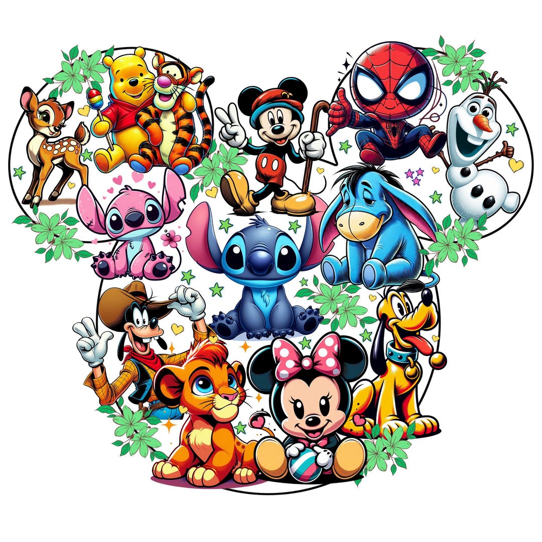 Cute Cartoon Characters Png Clipart, All Cartoon Characters, Mickey and ...