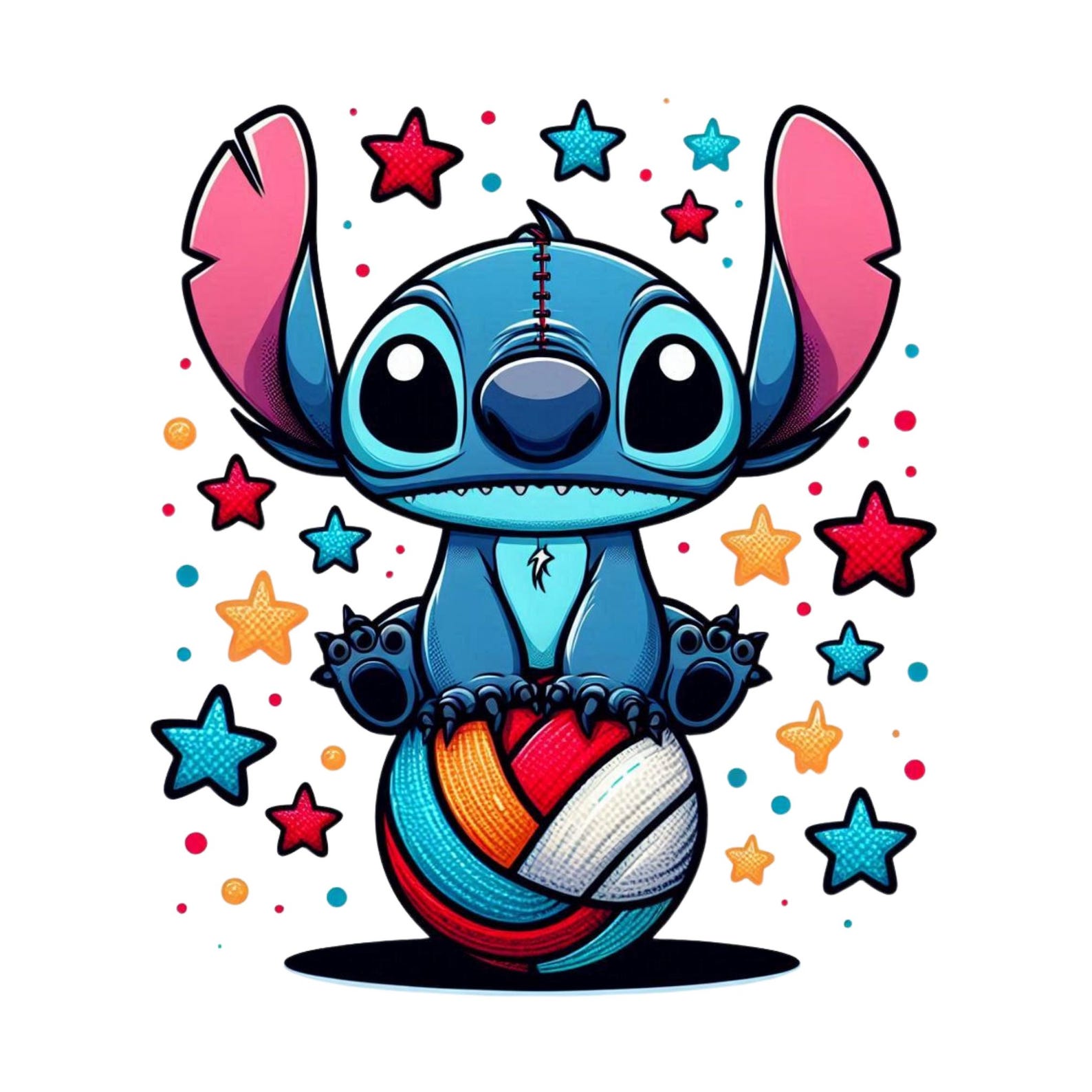 Cute Stitch Png Clipart, Stitch Volleyball Design, Stitch Sport ...