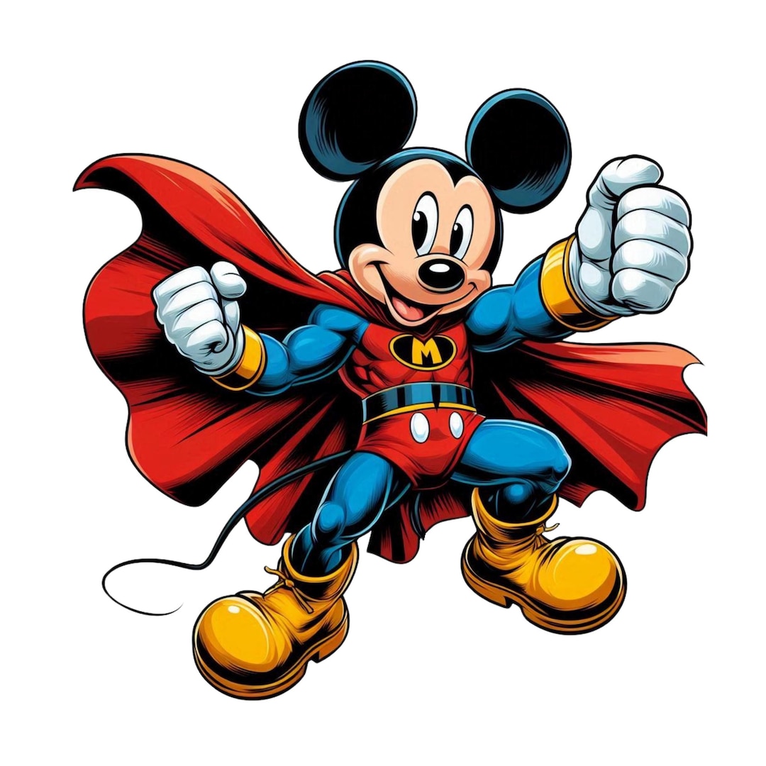 Mickey Mouse Super Hero, Mickey Mouse Png Clipart, Mickey Mouse Hero, Instant Download - Etsy