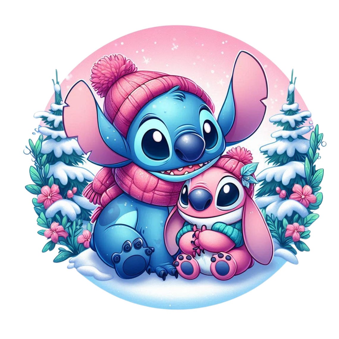 Stitch and Angel Winter Design, Stitch Png Clipart, Angel Png, Lilo and ...