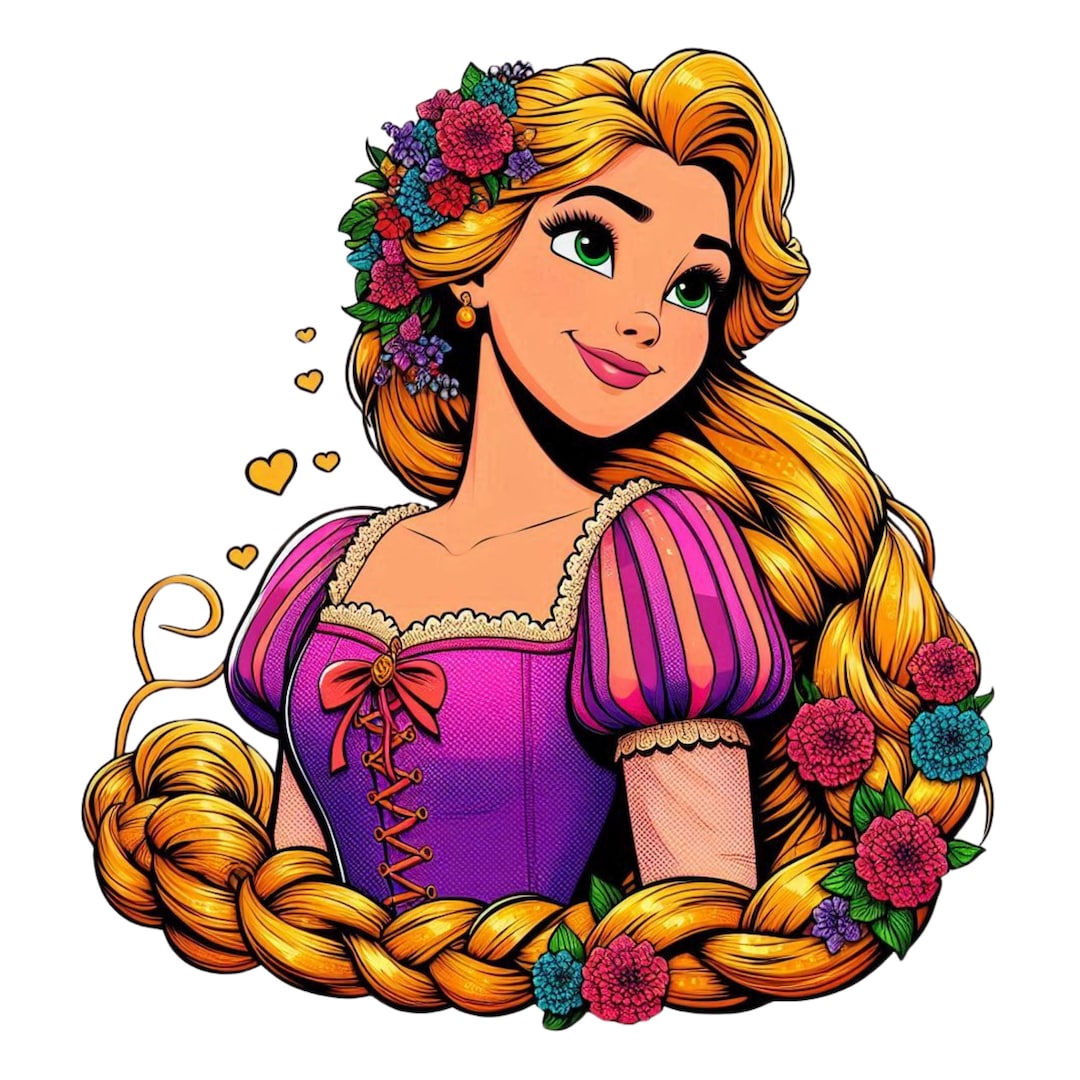 Rapunzel Png Clipart, Rapunzel Flower Design, Princess Rapunzel ...