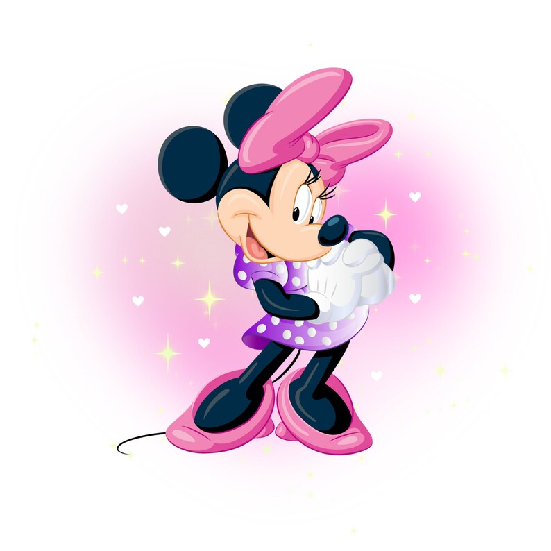 Minnie Mouse Watercolor Background, Minnie Mouse Png Clipart, Minnie ...