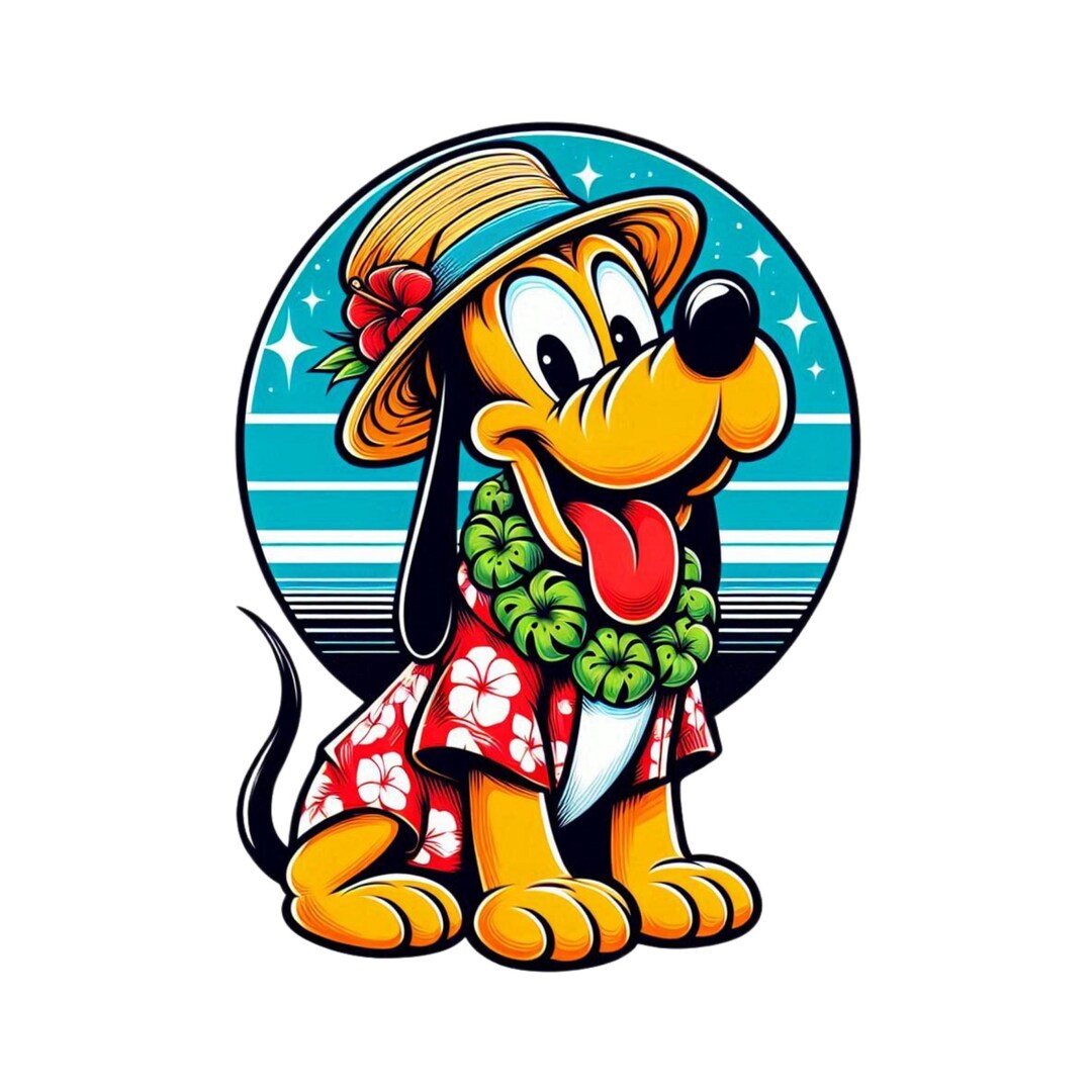 Pluto Png Clipart, Pluto Hawaiian, Pluto Summer Vacation, Cute Dog ...