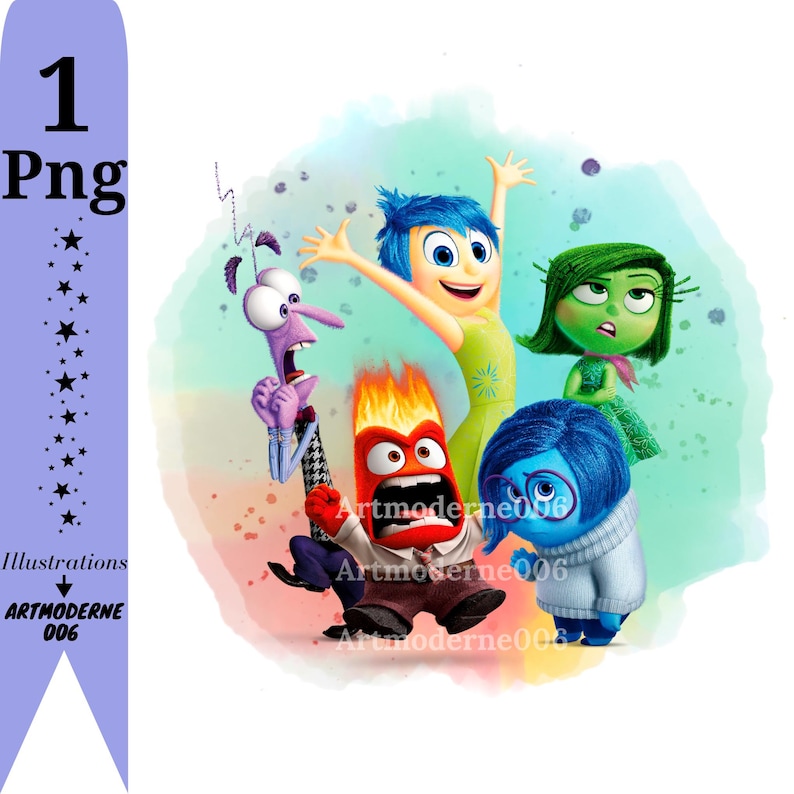Inside Out Watercolour Background, Inside Out Png Clipart, Joy, Sadness ...