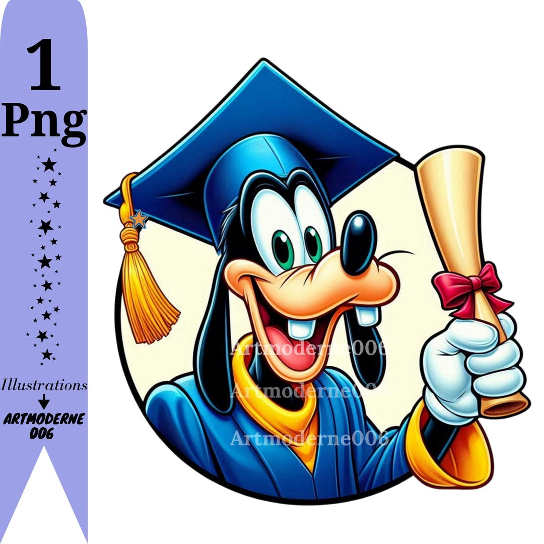 Goofy Graduation Design, Goofy Png Clipart, Mickey Mouse Friends ...